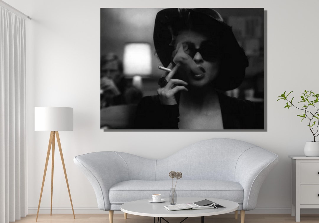 Marla Singer Painting, Marla Singer Smoking Canvas Wall Art, Fight Club ...