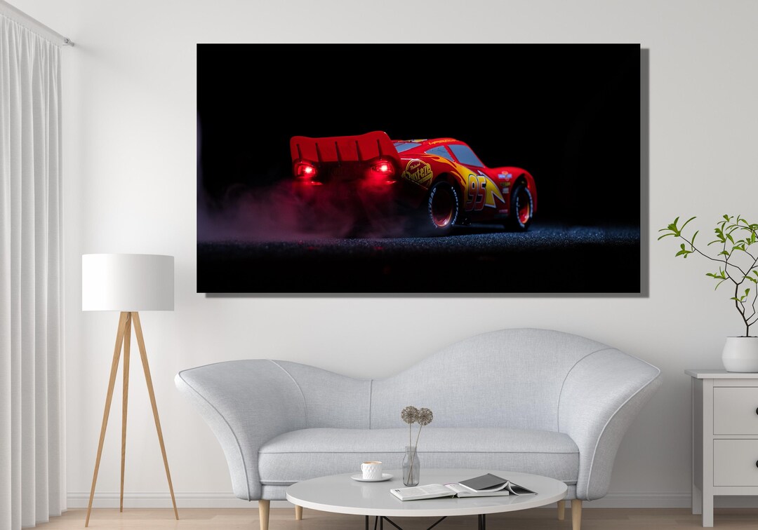Cars Movie, Cars Movie Wall Art, Car Canvas, Cars Painting, Cars Race ...