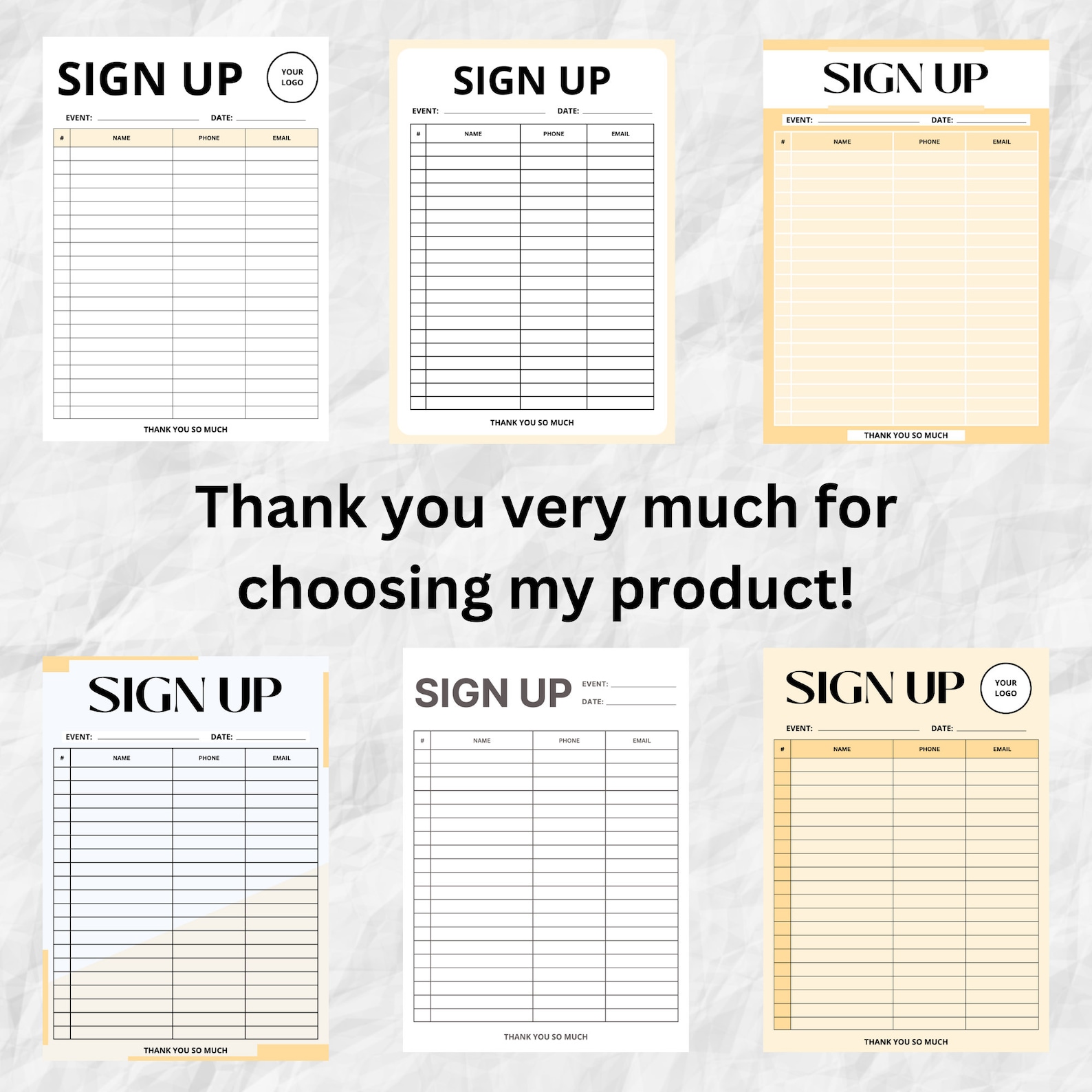 Editable Sign up Sheet Template, Printable Sign up Template, Sign up ...