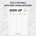 Editable Sign up Sheet Template, Printable Sign up Template, Sign up ...