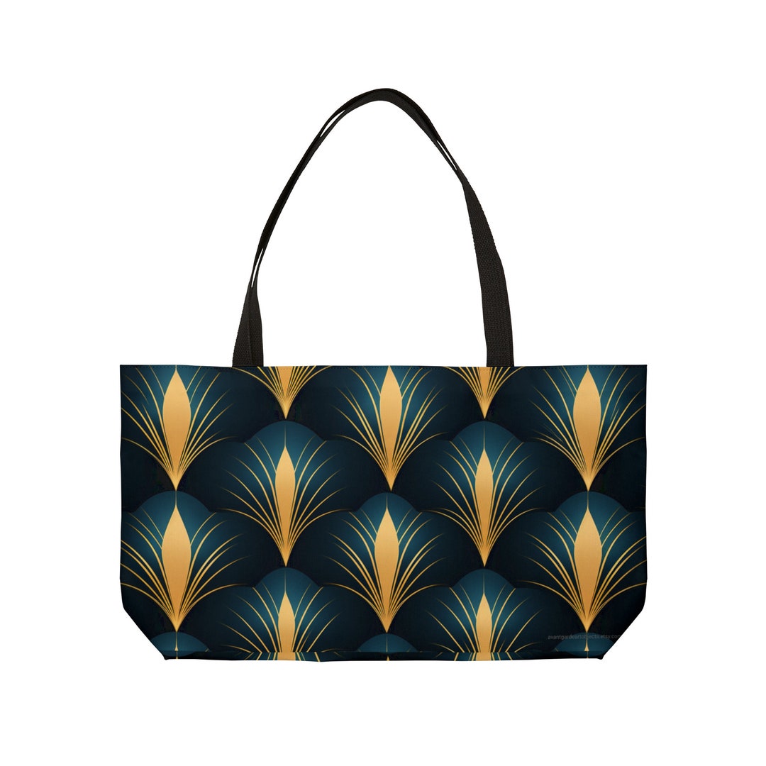 Art Deco Large Tote Bag. Classic Art Deco Architectual Fan - Etsy
