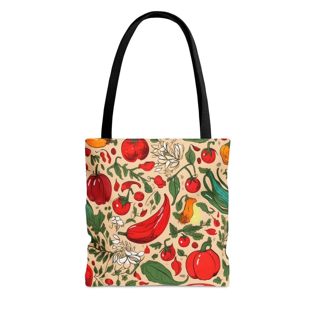 Original Design of Stylized Fruits and Vegetables on a Tote - Etsy