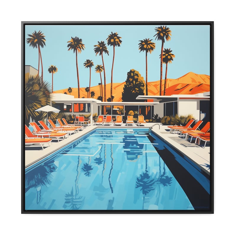 Palm Springs Art Print. Classic Mid-century Modern Architectural Design ...