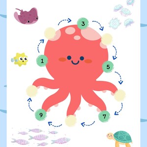 Preschool Math Worksheets 1–10 | Ocean Animal Printable Activities for ...