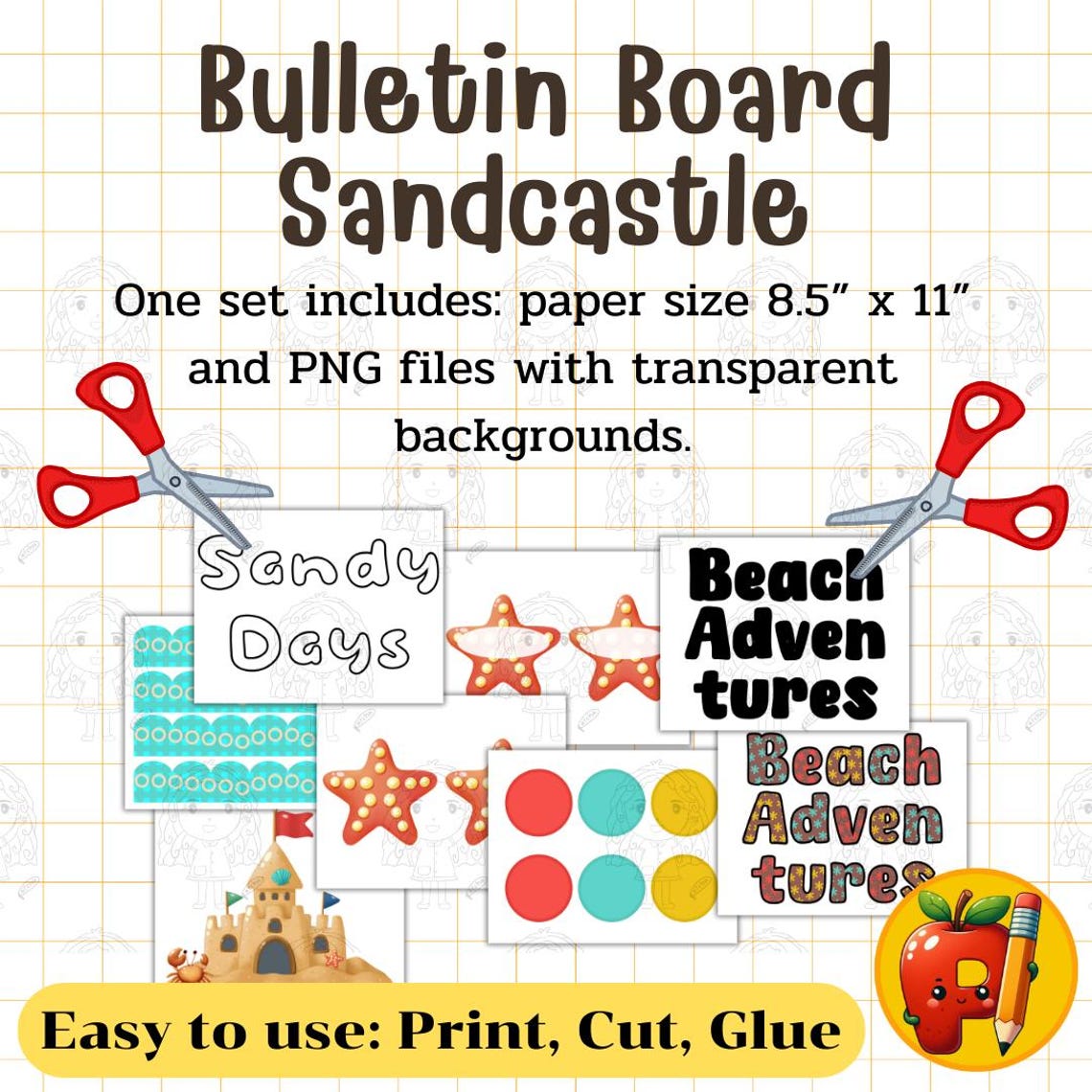 Sandcastle Bulletin Board Kit | Beach Theme Classroom Decor | Summer ...