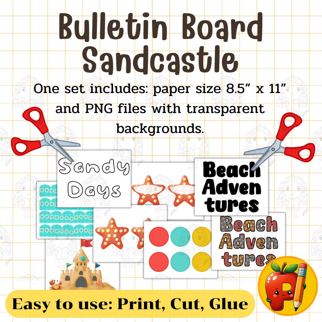 Sandcastle Bulletin Board Kit | Beach Theme Classroom Decor | Summer ...
