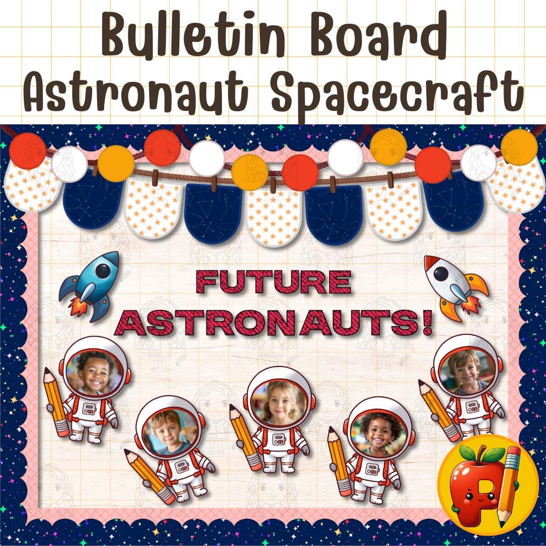 Astronaut & Space Bulletin Board | Outer Space Classroom Decor | Door ...