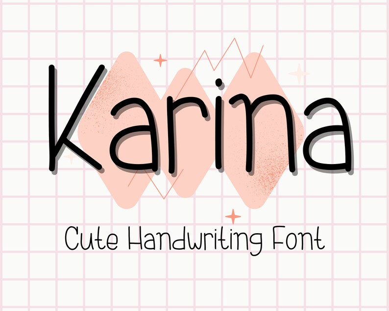 Karina-cute Handwriting Font, Cute Font, Neat Font, Kawaii Font ...