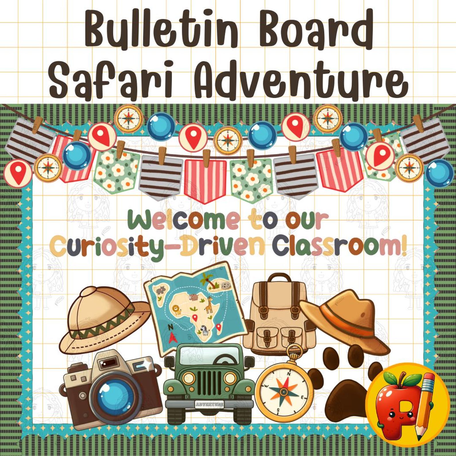 Safari Adventure Bulletin Board Kit | Jungle Back to School Classroom ...