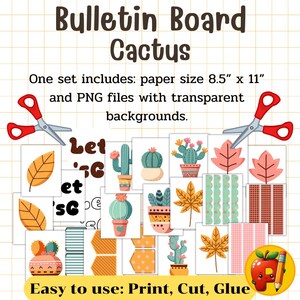 Cactus Bulletin Board Kit | Classroom Decor for Teachers | Let's Grow ...