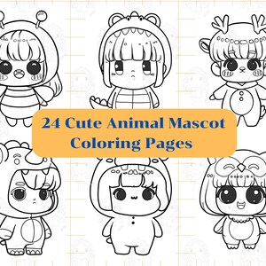 Cute Animal Costume Coloring Pages | Printable Kids' Activity Sheets ...