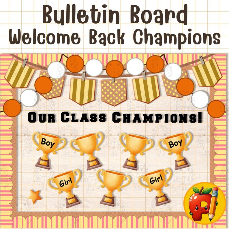 Welcome Back Champions Bulletin Board Kit | Editable Classroom Decor ...