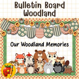 Woodland Bulletin Board Kit | Printable Classroom Decor | Forest Animal ...