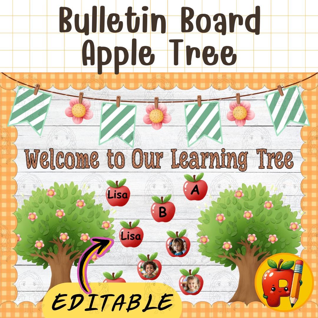 Apple Tree Bulletin Board Kit | Classroom Decor | Back to School ...