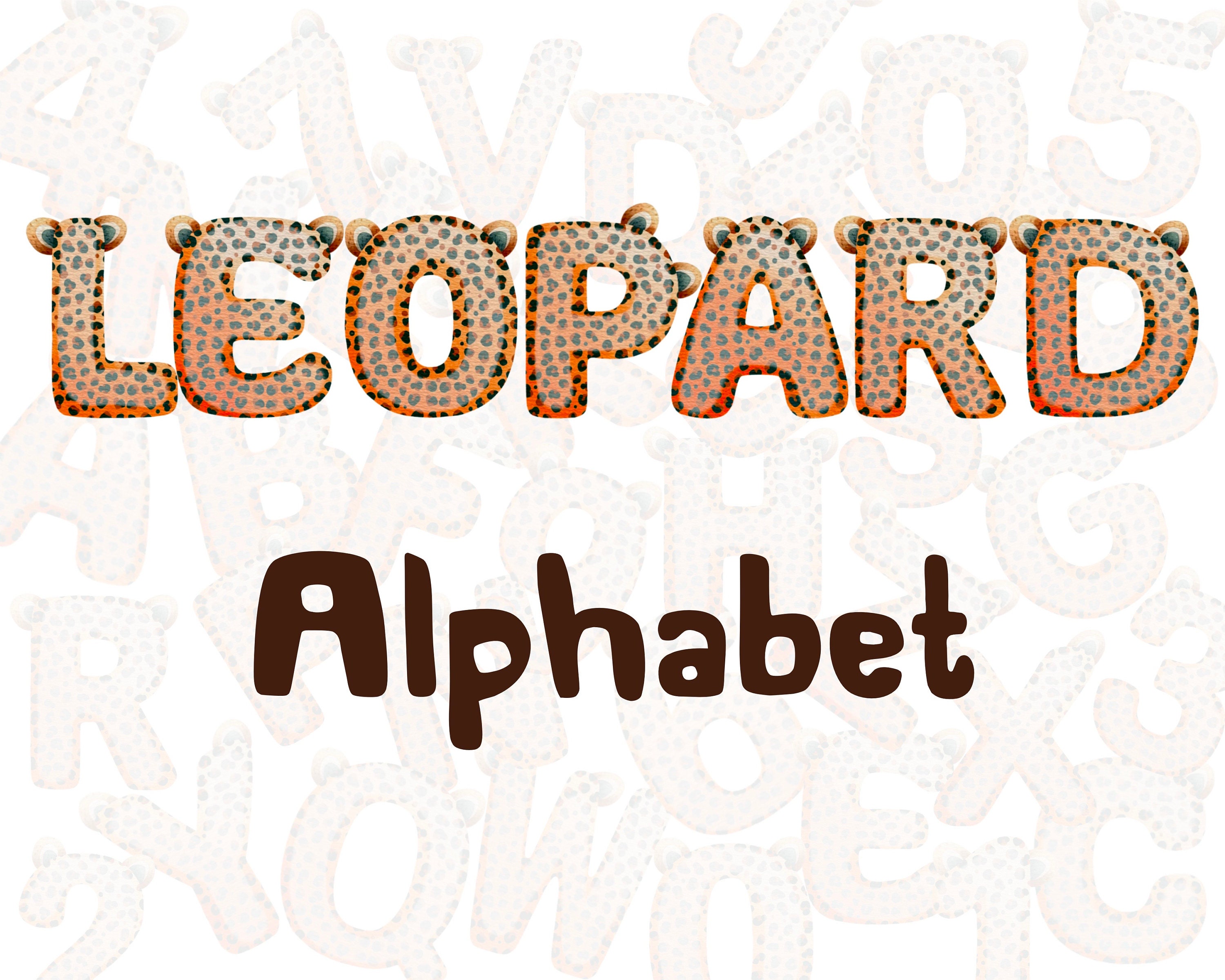 Leopard Alphabet PNG, Letters, Alphabet Clipart, Leopard Letters ...