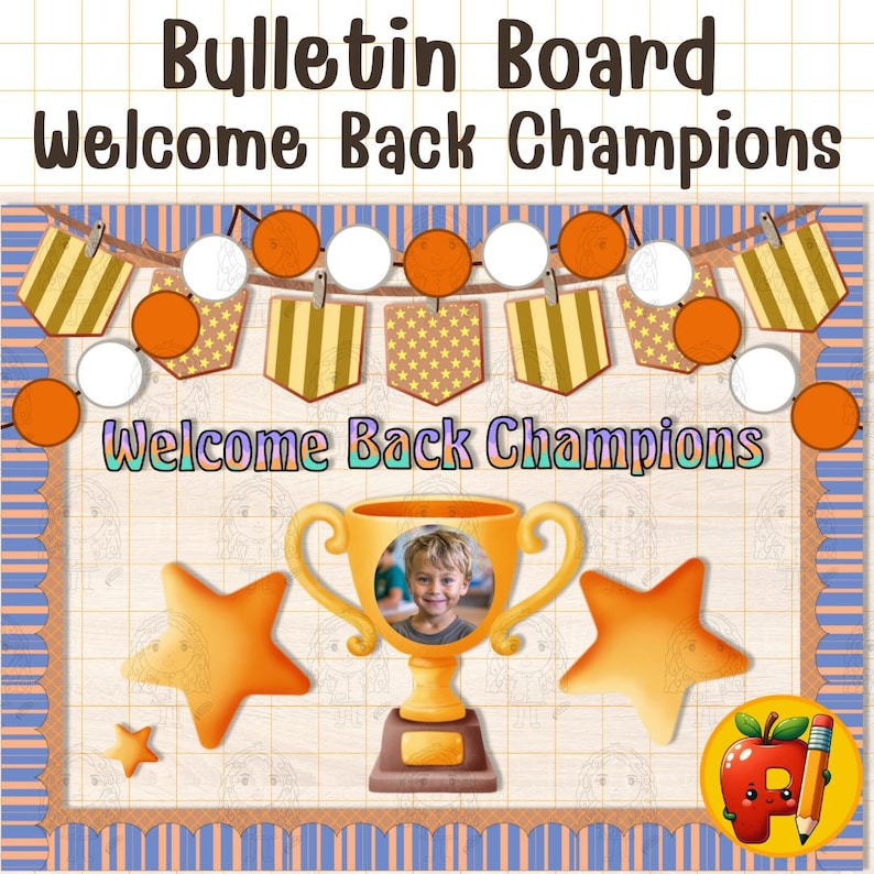 Welcome Back Champions Bulletin Board Kit | Editable Classroom Decor ...