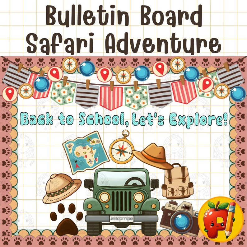 Safari Adventure Bulletin Board Kit | Jungle Back to School Classroom ...