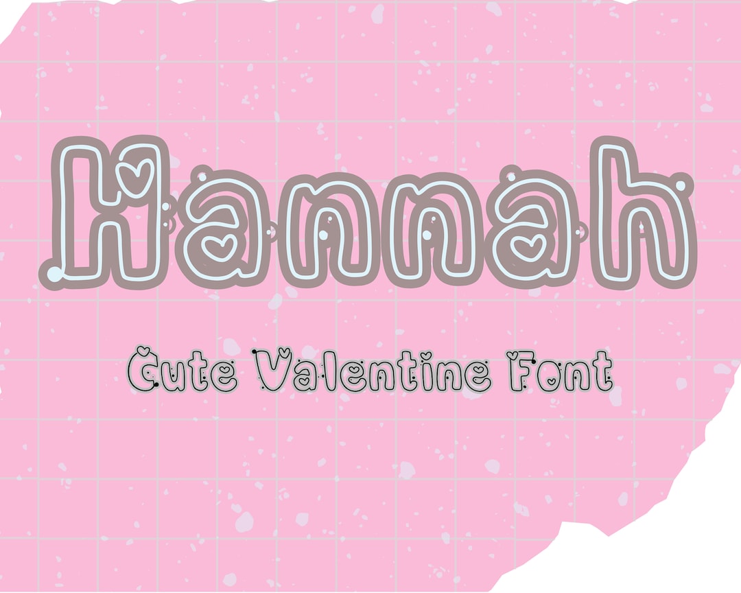 Hannah-cute Valentine Font, Cute Font, Holiday Font - Etsy