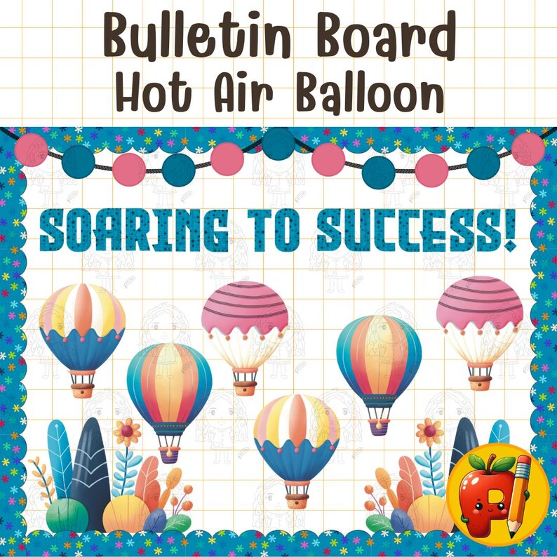 Hot Air Balloon Bulletin Board Kit | Classroom Decor | Door Decor ...