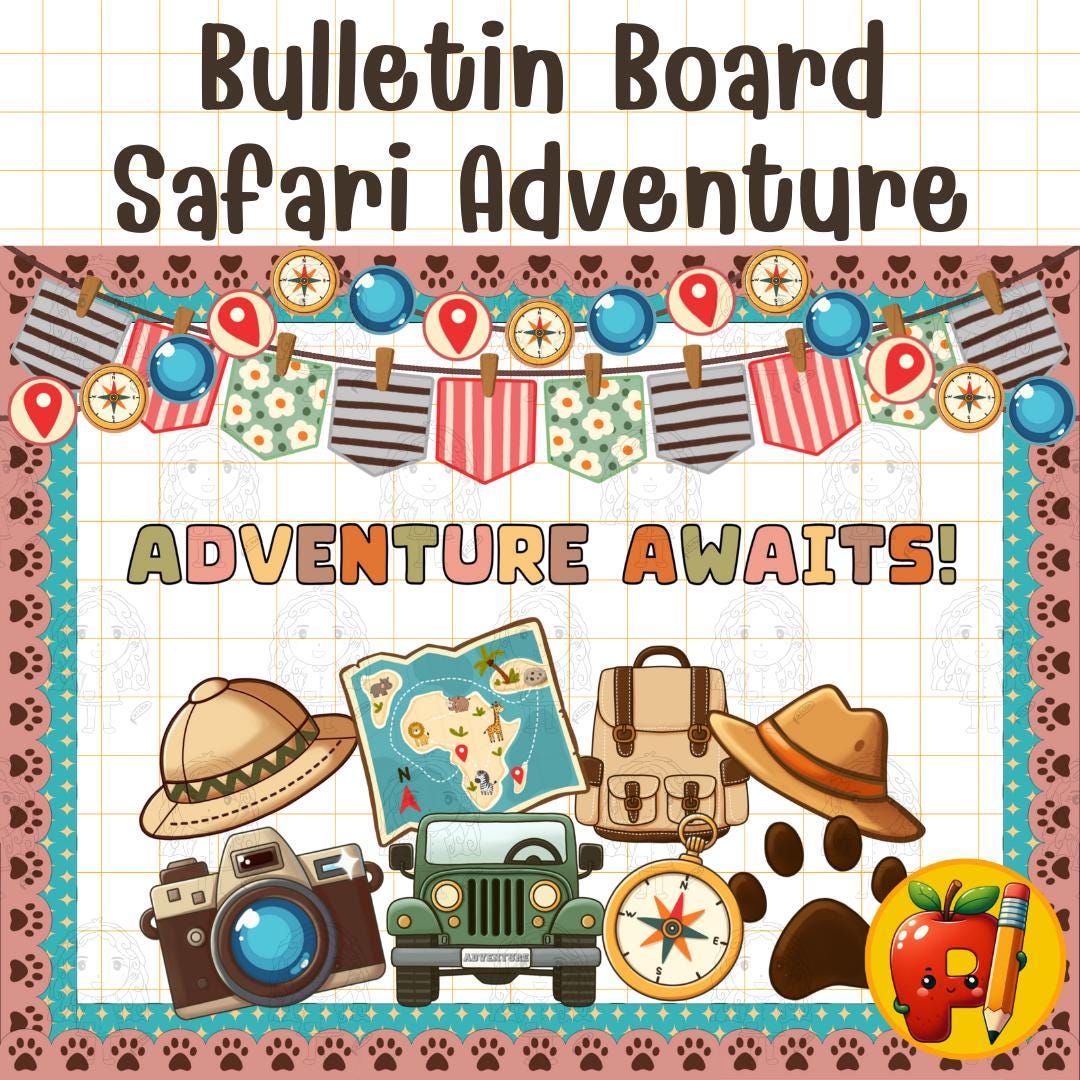 Safari Adventure Bulletin Board Kit | Jungle Back to School Classroom ...