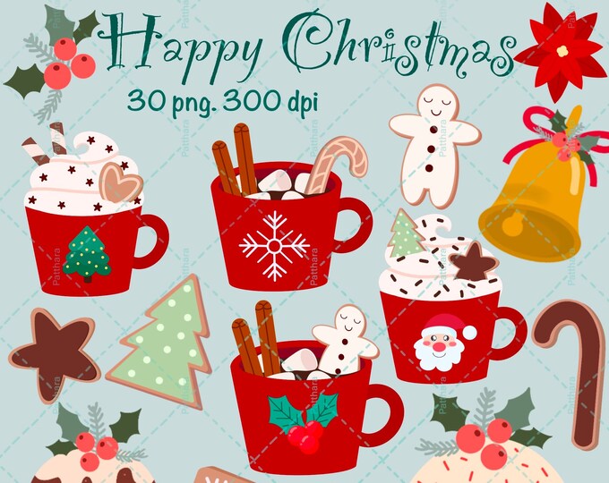 Christmas Gnome Doodle Clipart: Hand-drawn PNG Bundle (digital Download ...