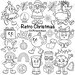 Retro Christmas Clipart , Groovy Christmas Png, Retro Christmas Doodle ...