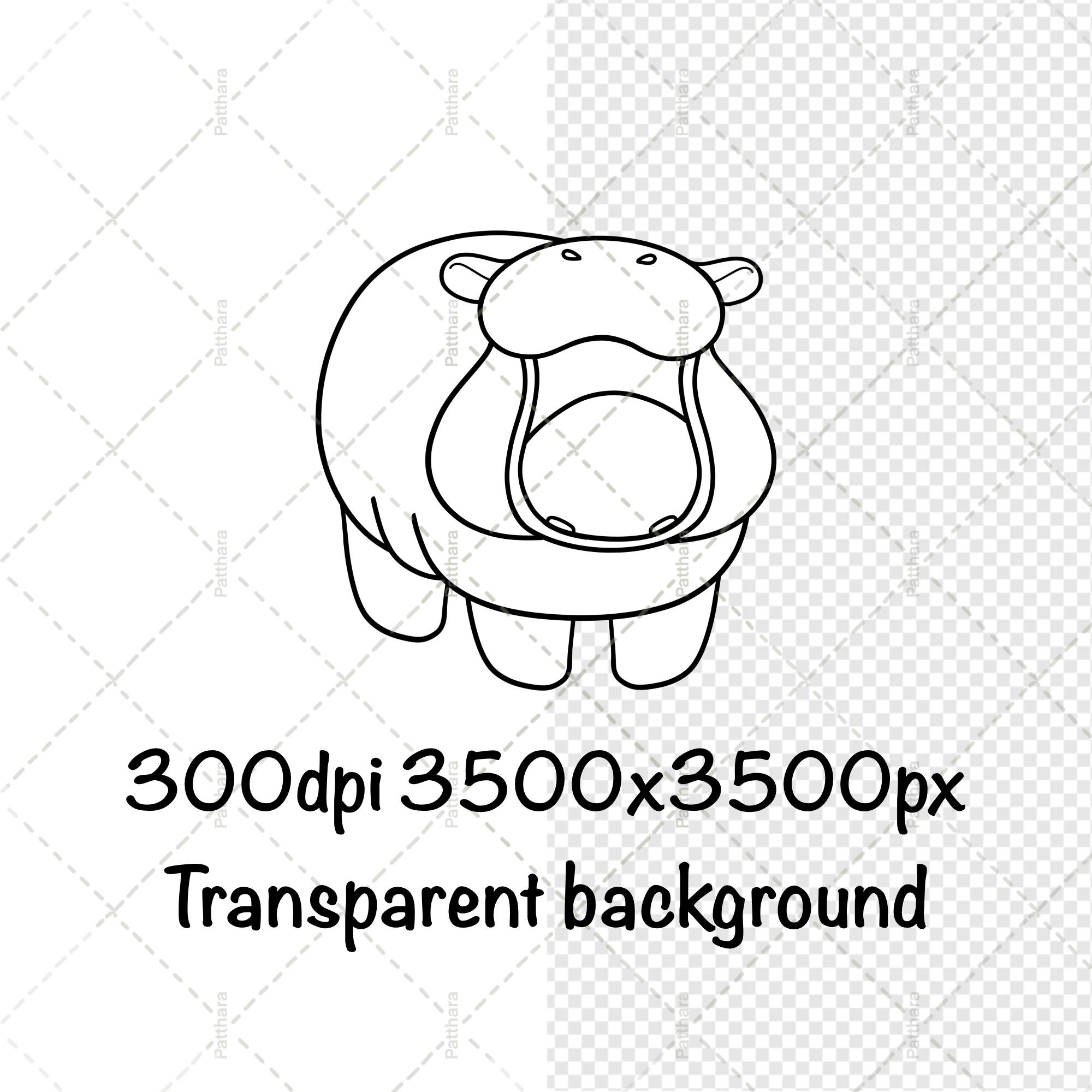 Pygmy Hippo Clipart: Zoo Animal PNG, SVG, Doodle (digital Download) - Etsy