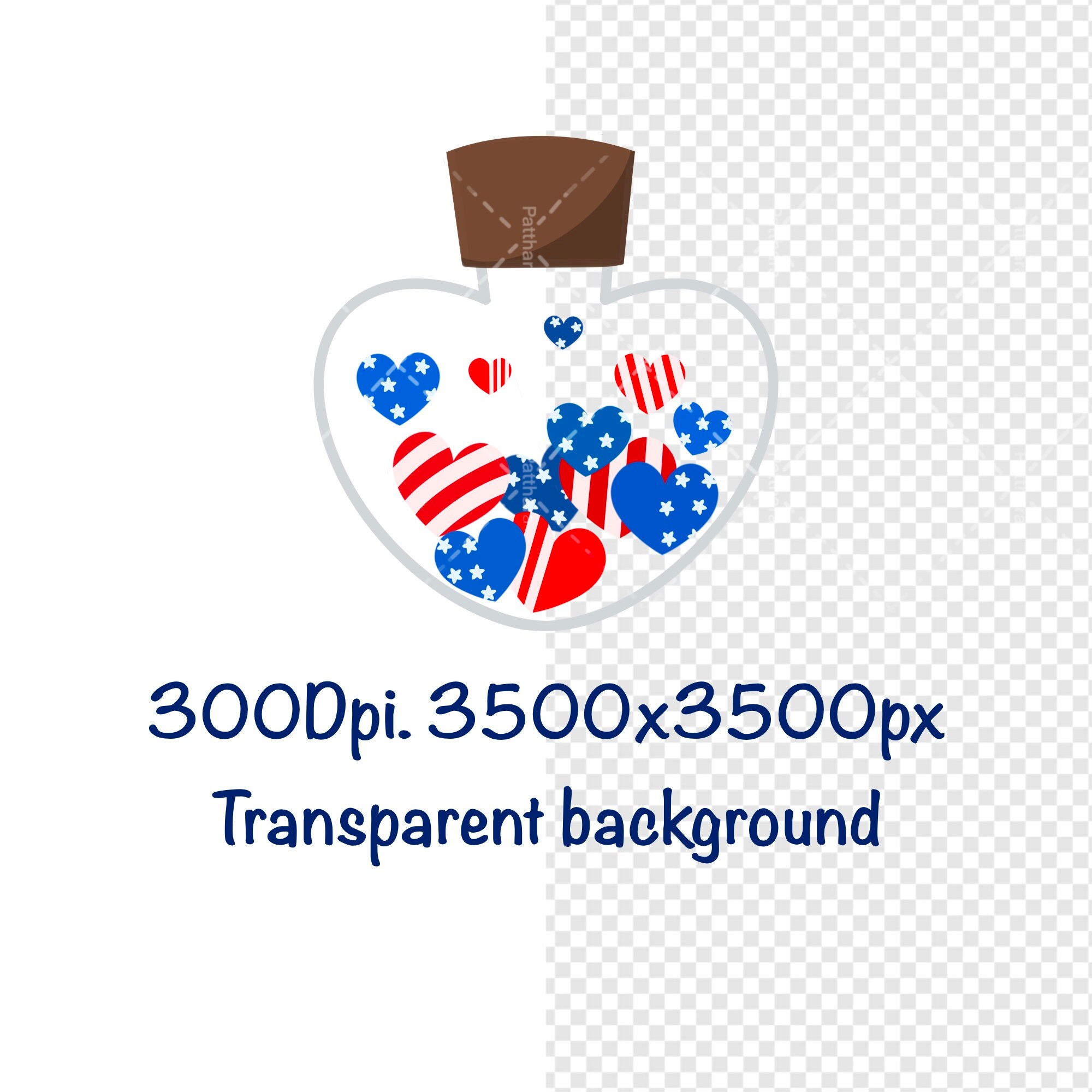 4th of July Clipart, Fourth of July Clipart, Red White and Blue Rose in ...