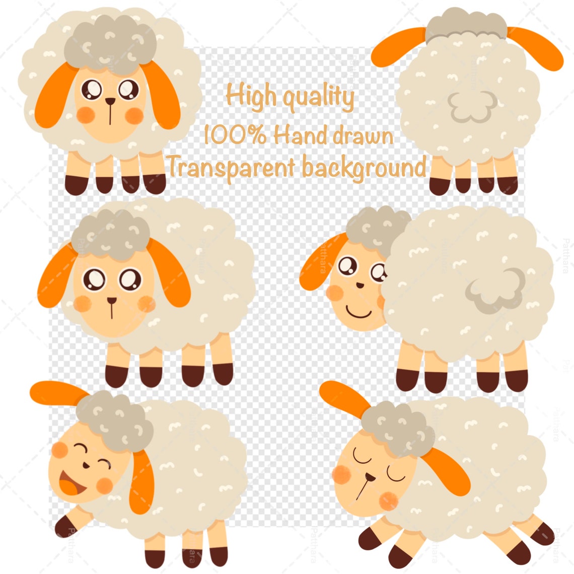 Sheep Clipart Cute Sheep PNG Baby Sheep Clipart Sheep Art - Etsy