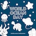 Sea Animals Clipart: Under the Sea Doodles (PNG Download) - Etsy