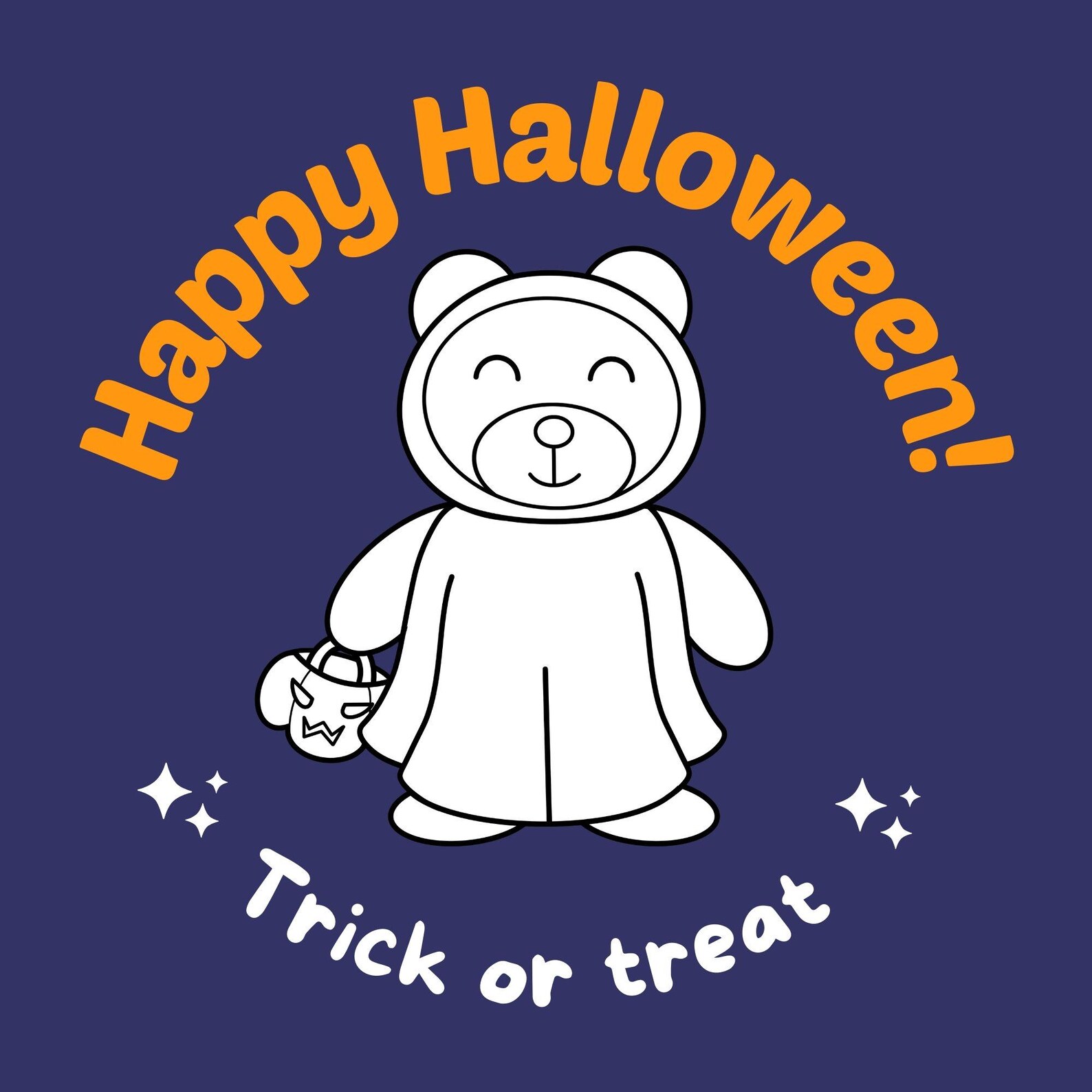 Cute Halloween Teddybear Clipart, Cartoon Teddybear, Doodle, Teddy ...