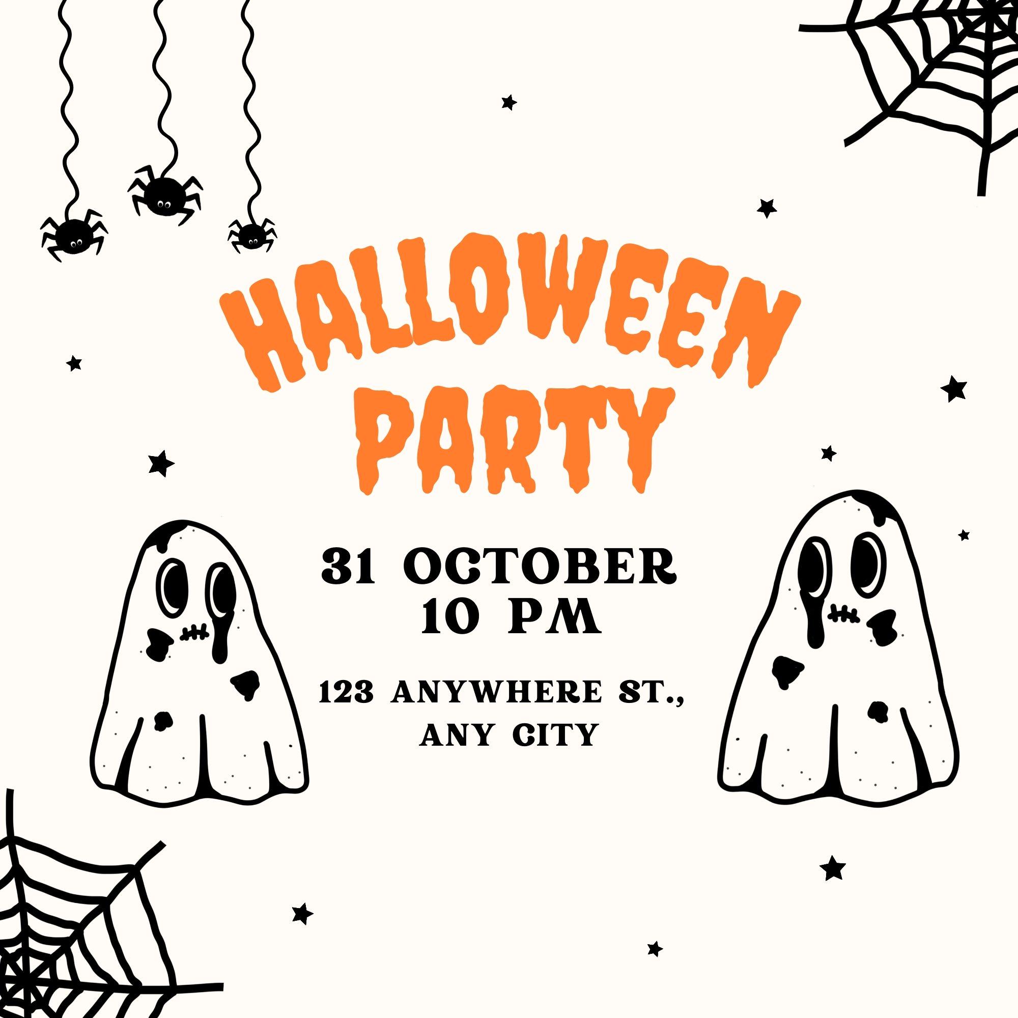 Halloween Doodles Clipart, Hand Drawn Clipart, Pumpkin, Ghost, PNG ...