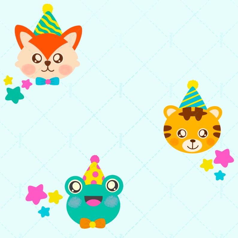 Party Animal Clipart: 25 PNG Baby Animals (commercial Use) - Etsy