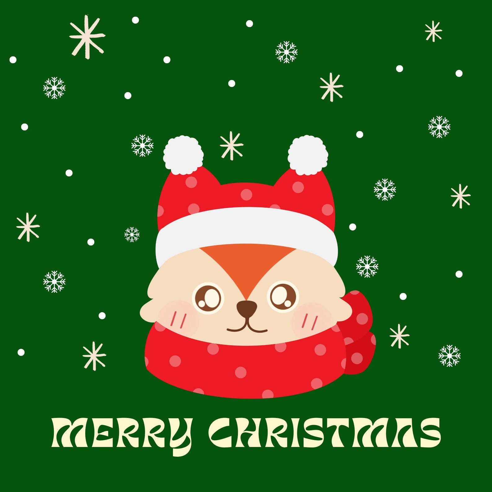 Hello Winter Animal Face Clipart, Christmas Animal Faces Clipart, Cute ...