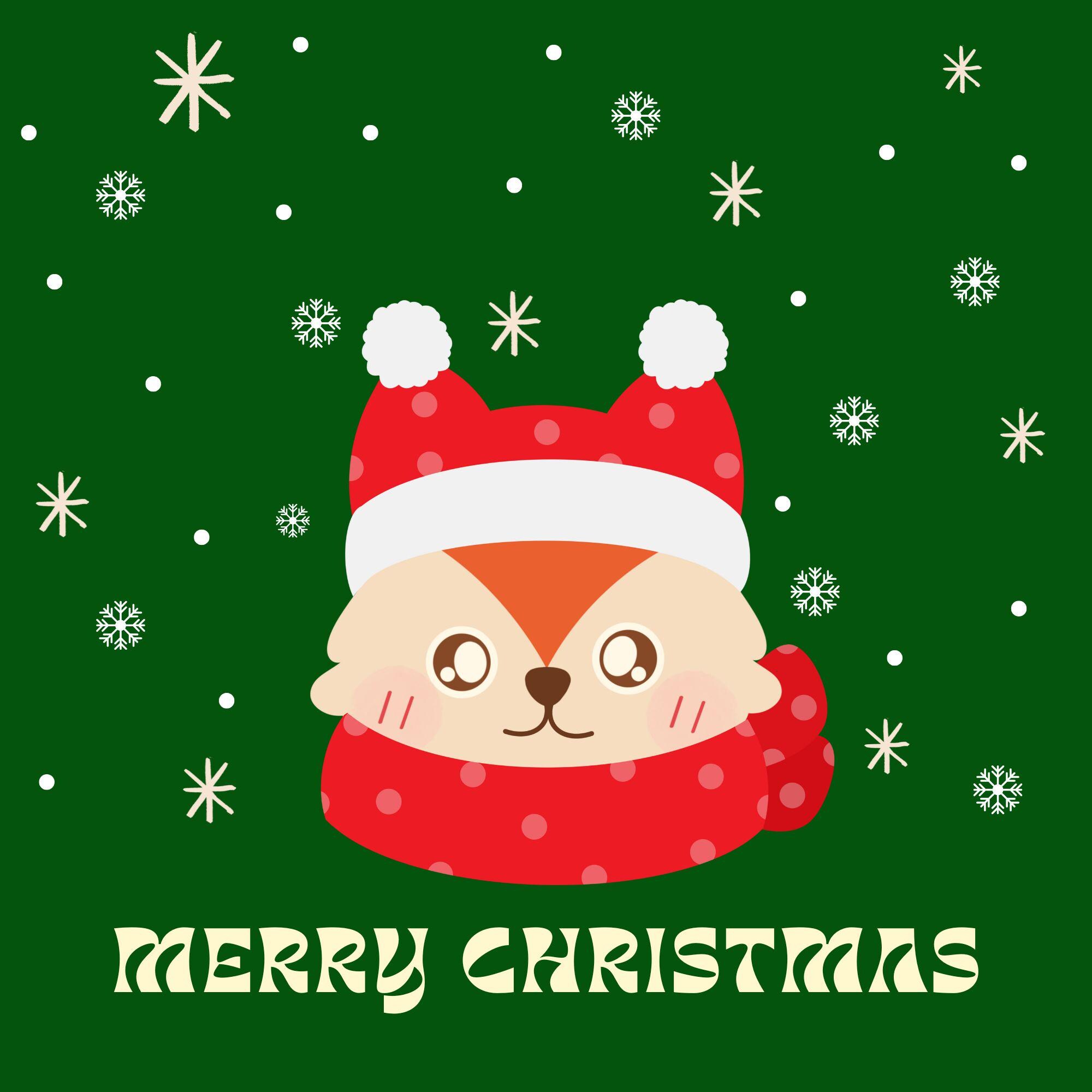 Hello Winter Animal Face Clipart, Christmas Animal Faces Clipart, Cute ...