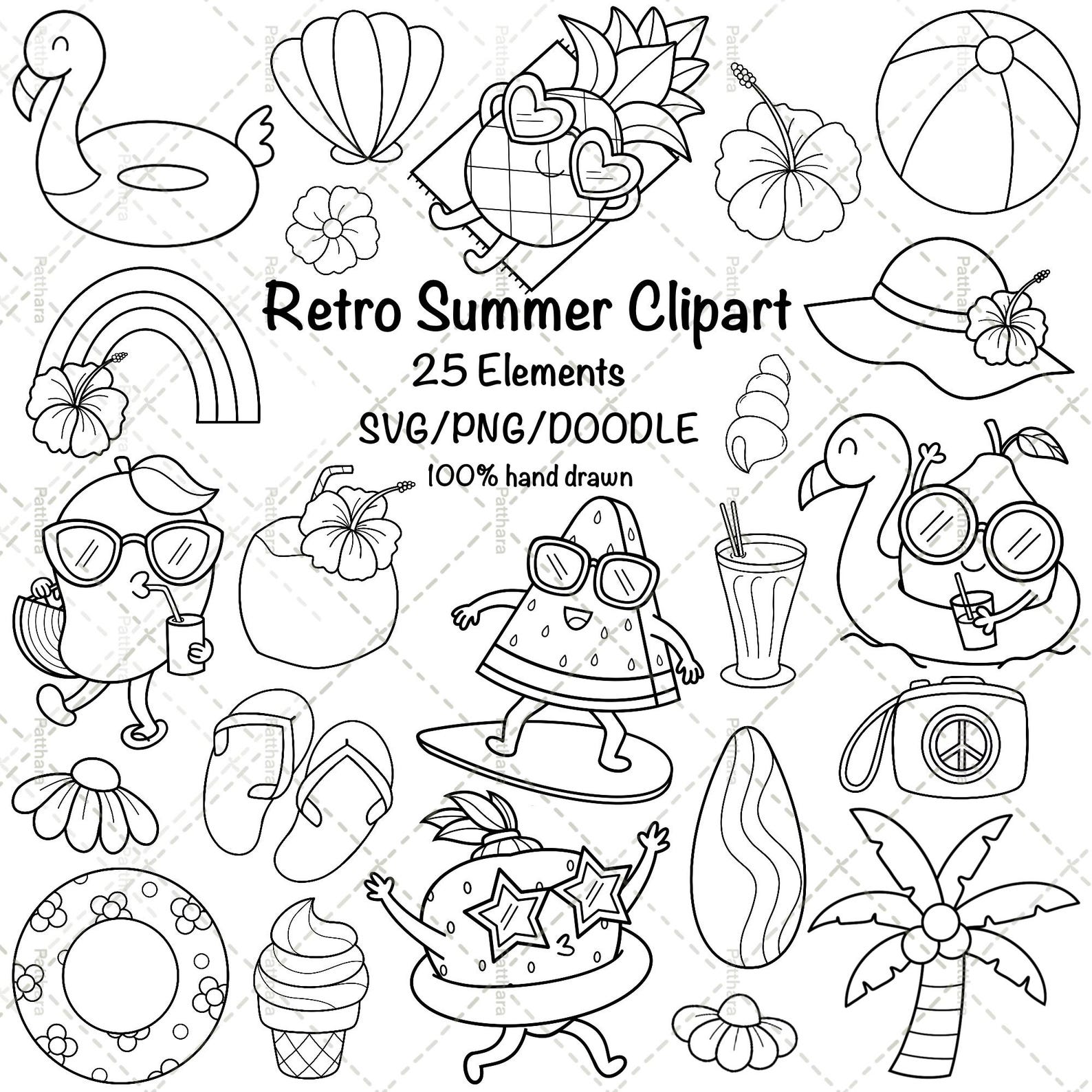 Retro Summer Clipart, Summer Season Svg, Vacay Mode, Hot Mom Summer ...