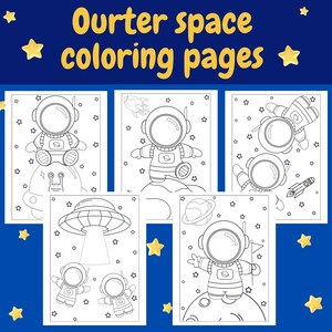 Outer Space Coloring Pages for Kids, Astronaut Coloring Pages, Planets ...