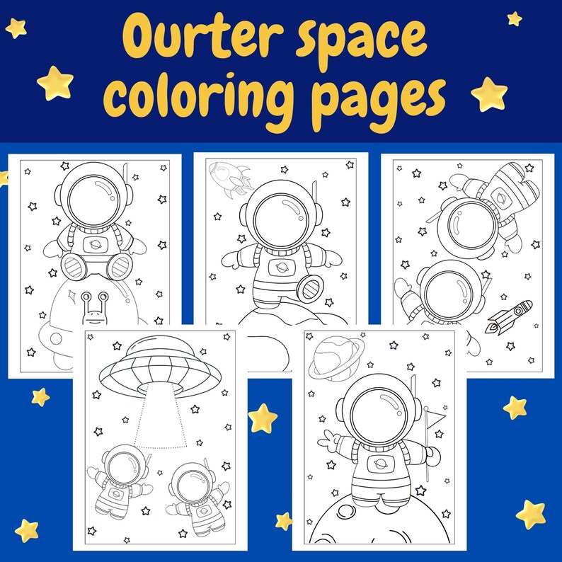 Outer Space Coloring Pages for Kids, Astronaut Coloring Pages, Planets ...