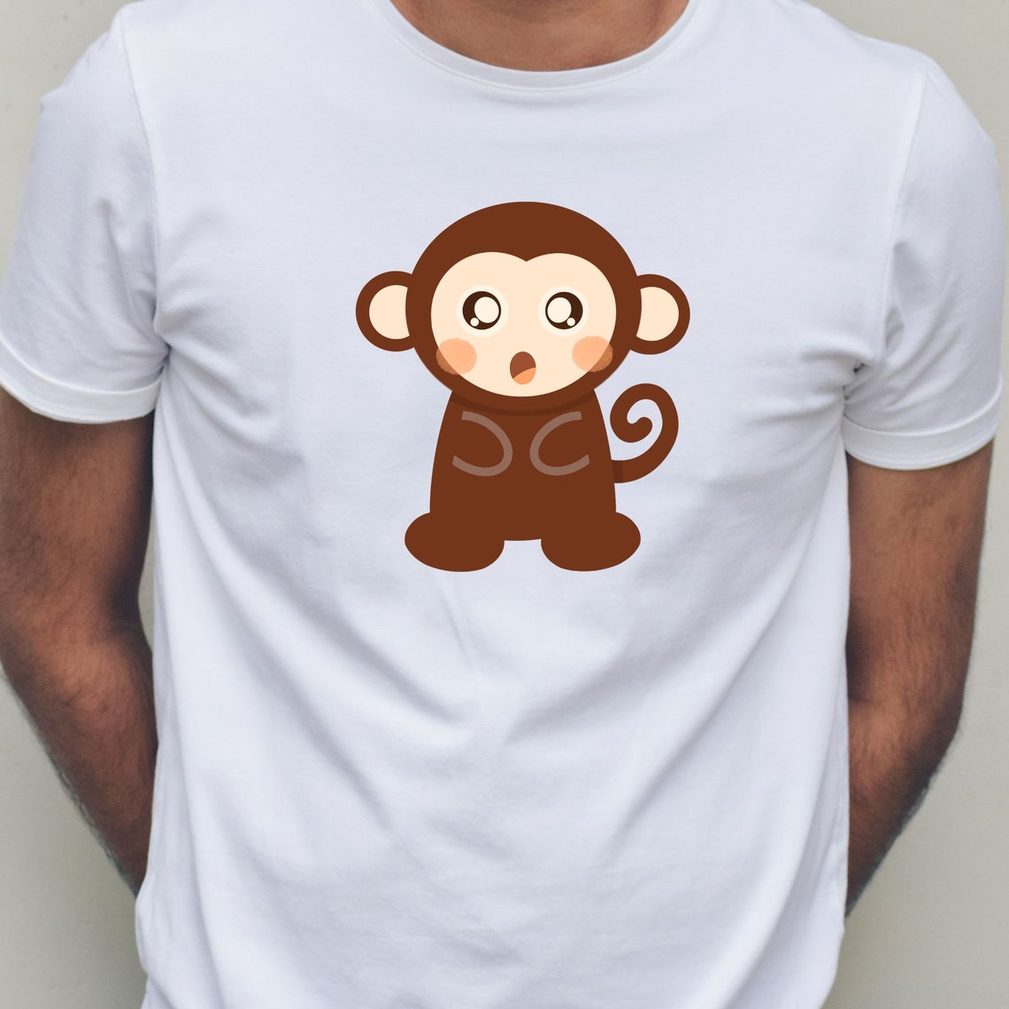 Monkeys Clipart Set, Cute Monkeys Png, Monkey Png, Baby, Safari, Jungle ...