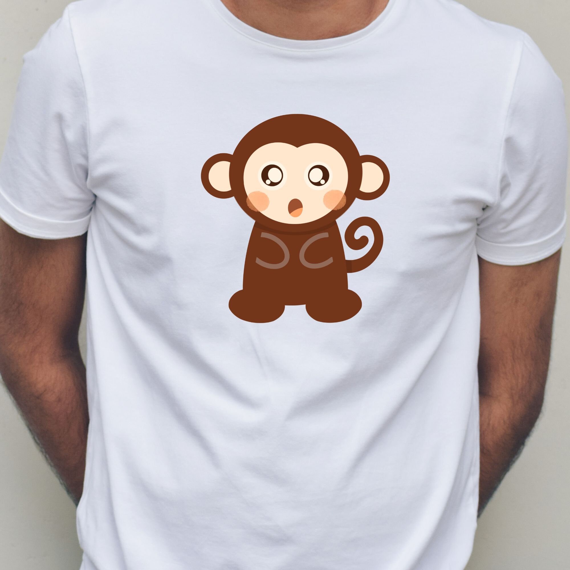 Monkeys Clipart Set, Cute Monkeys Png, Monkey Png, Baby, Safari, Jungle ...