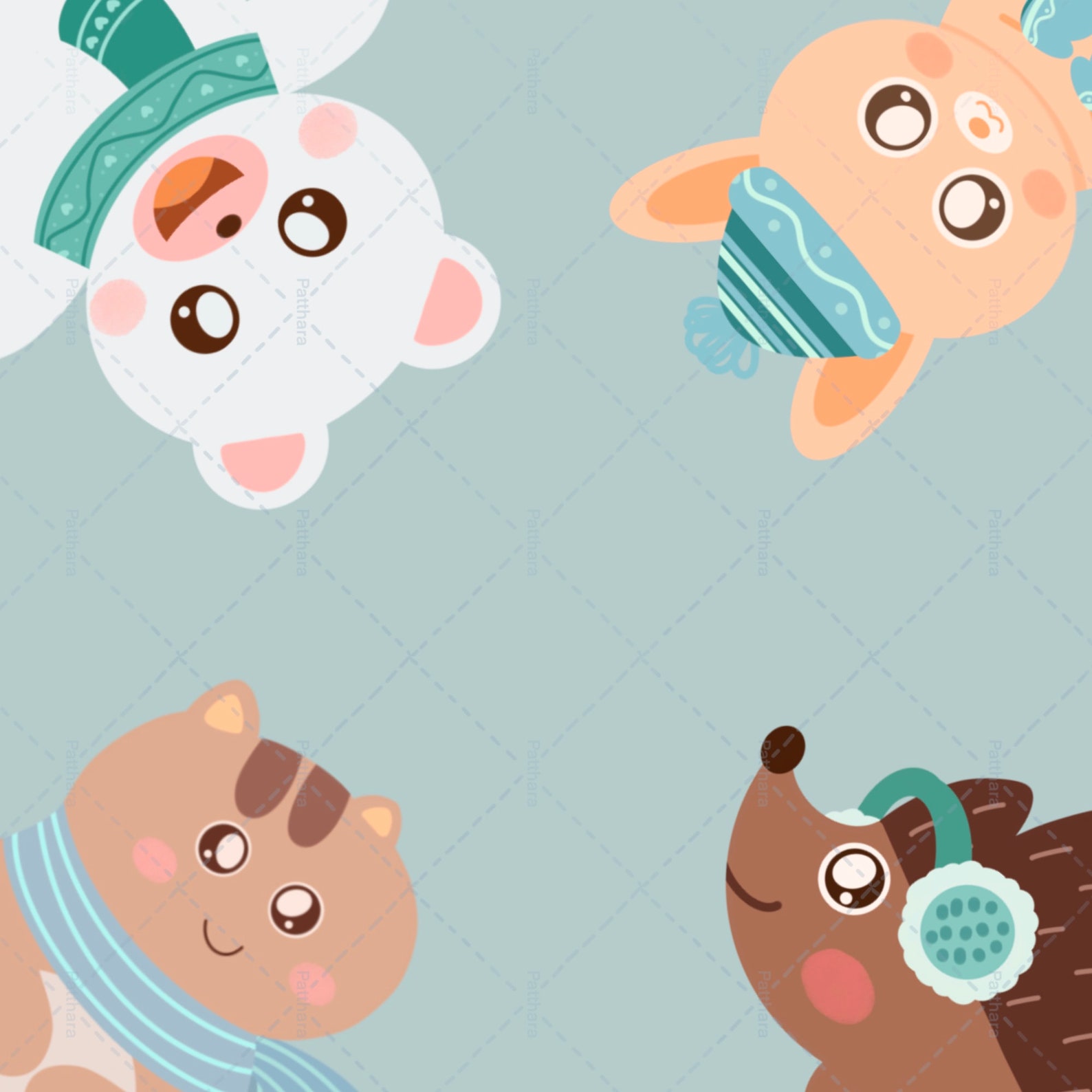 Winter Animals Clipart Png, Christmas Gift Clipart, Winter Clipart ...