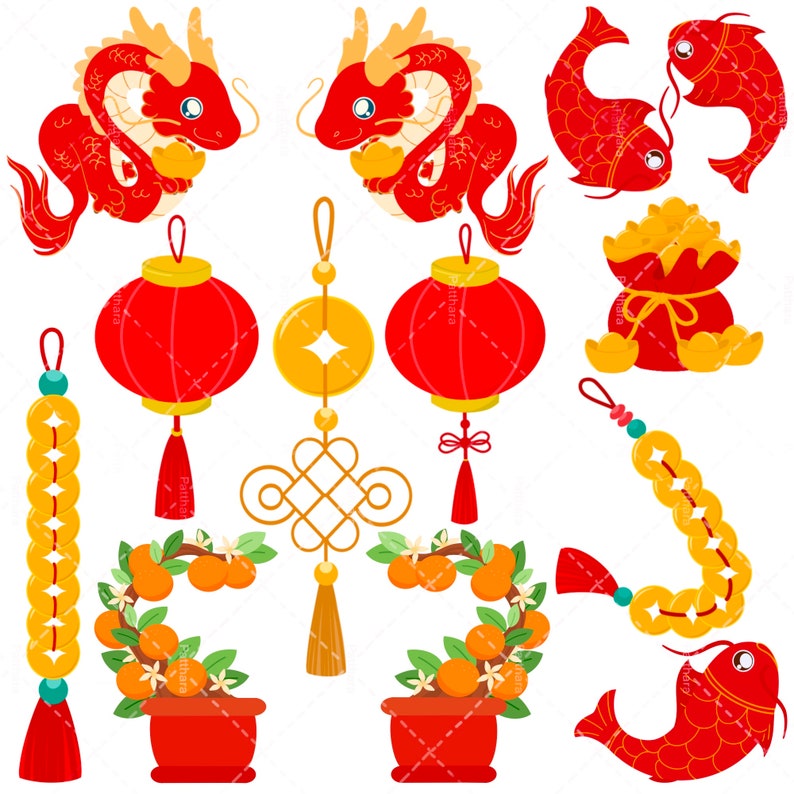 Chinese New Year Clipart, Lunar New Year, Chinese New Year, Clipart ...