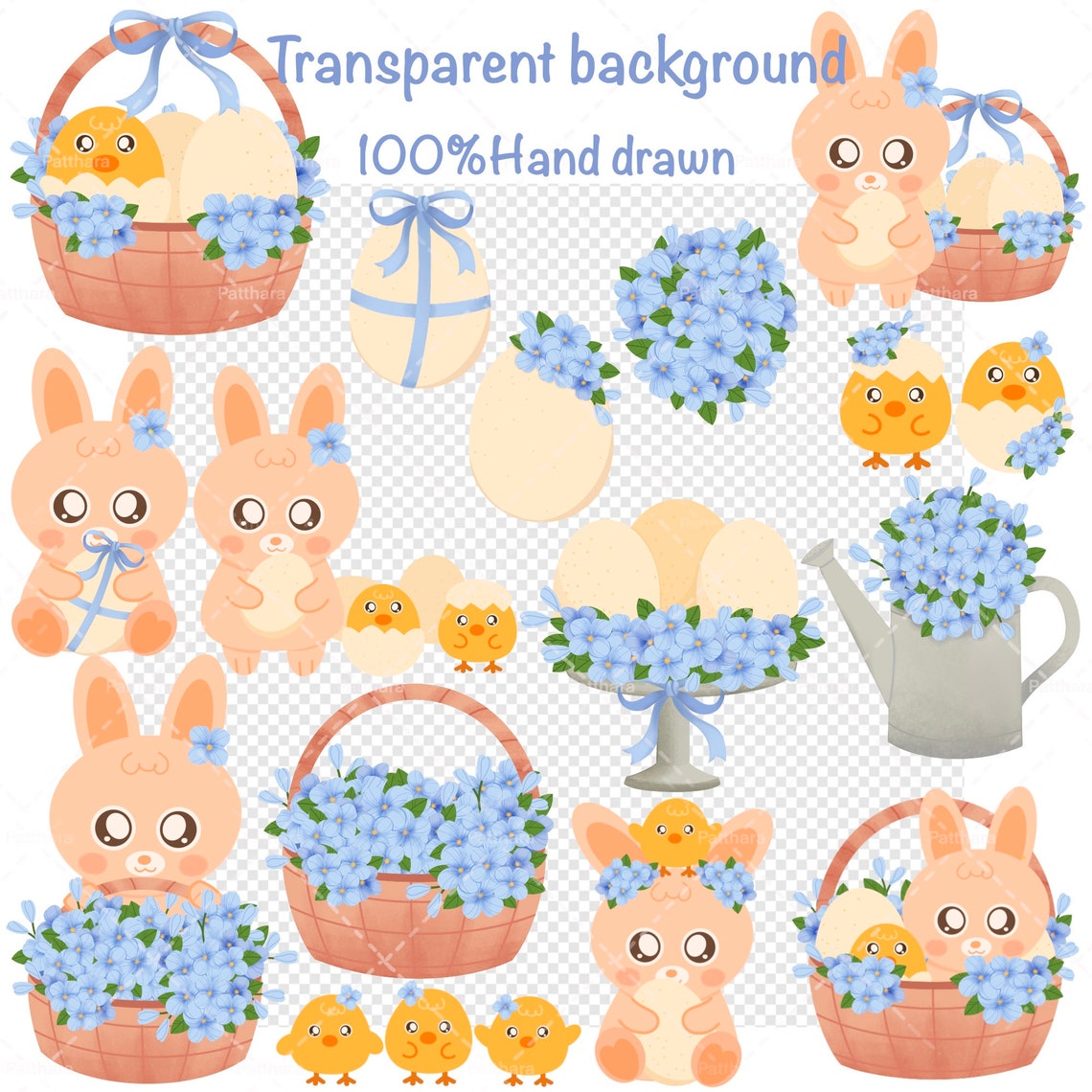 Easter Clipart, Easter Bunny Clipart, Easter Chicks Clipart, Easter ...