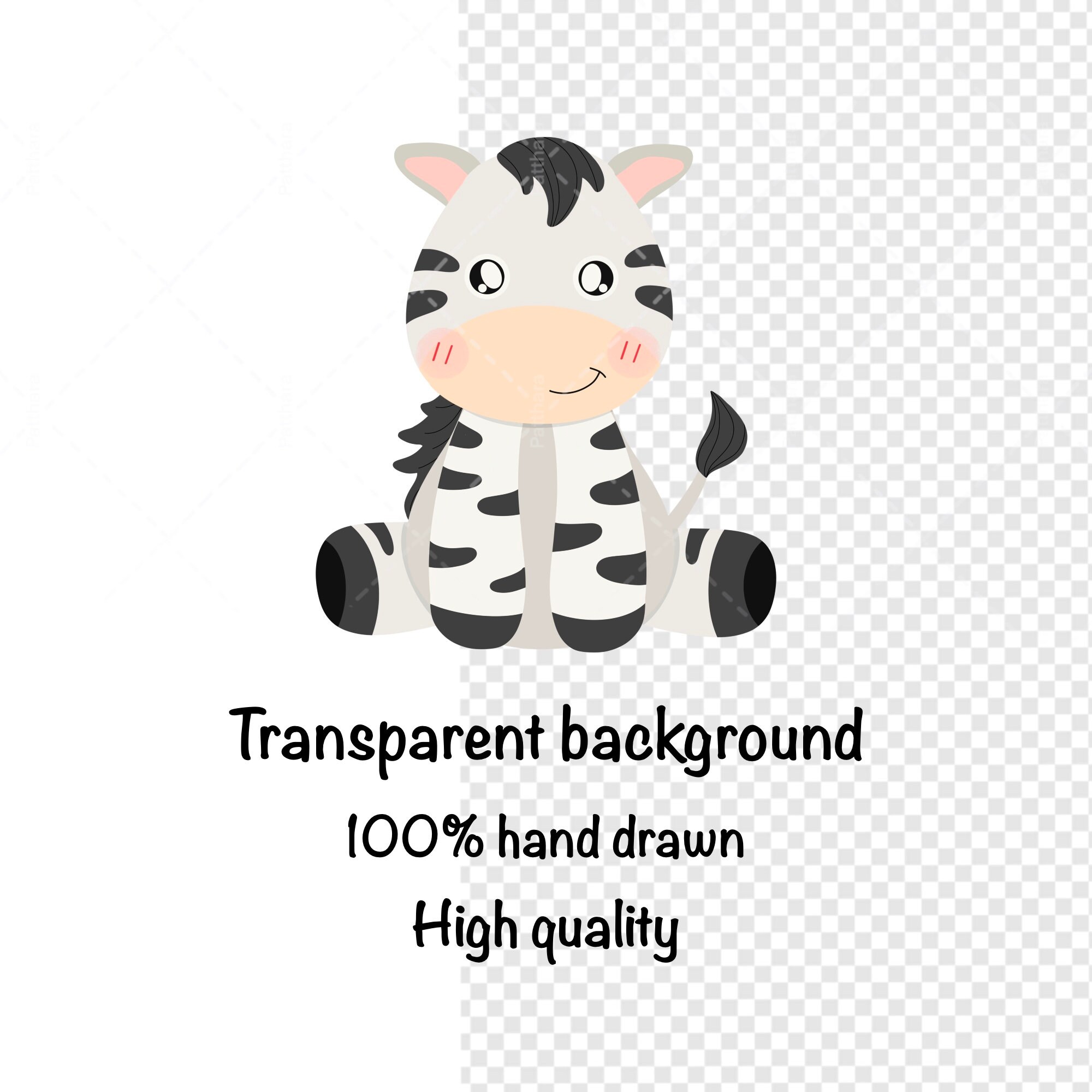 Safari Animals Clipart, Baby Animal Pngs for Nursery Decor, Baby Shower ...