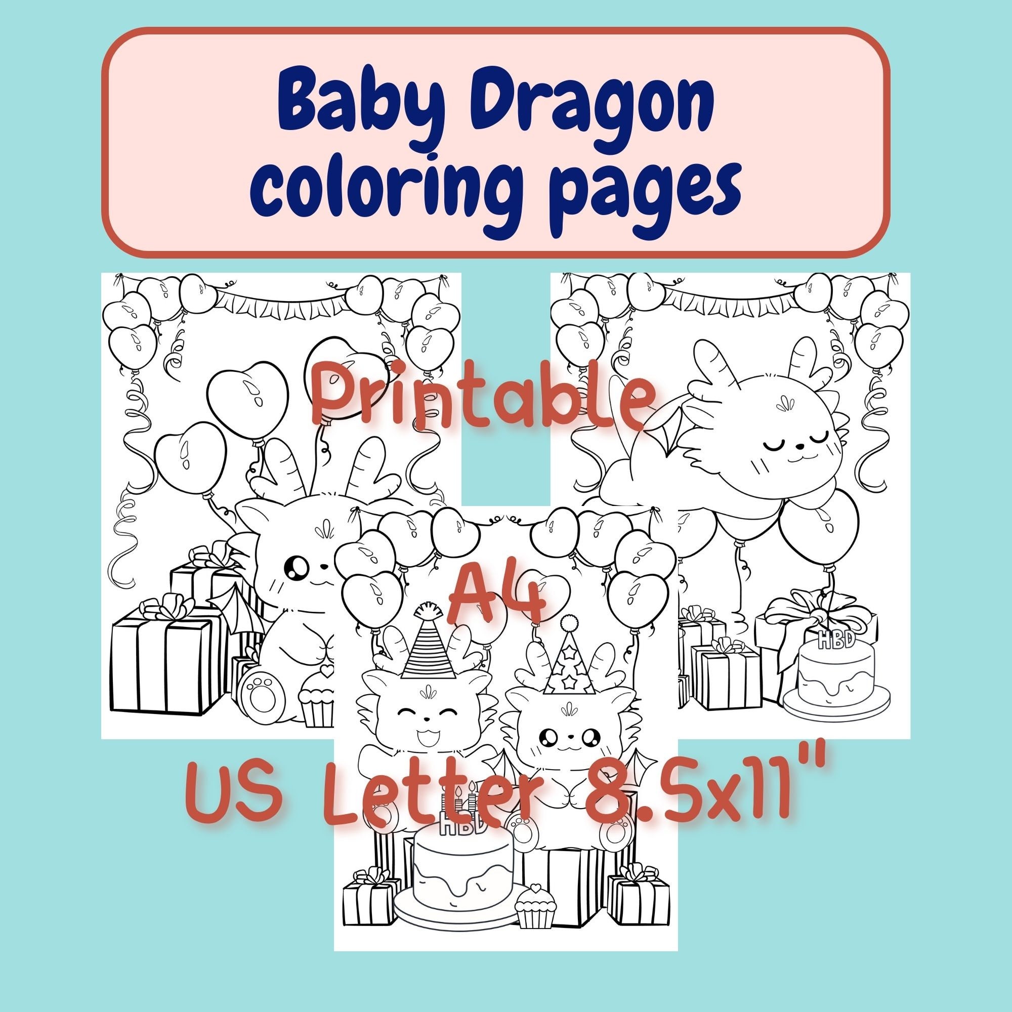 Baby Dragon Coloring Pages, Fantasy Coloring Pages, Cute Dragon ...