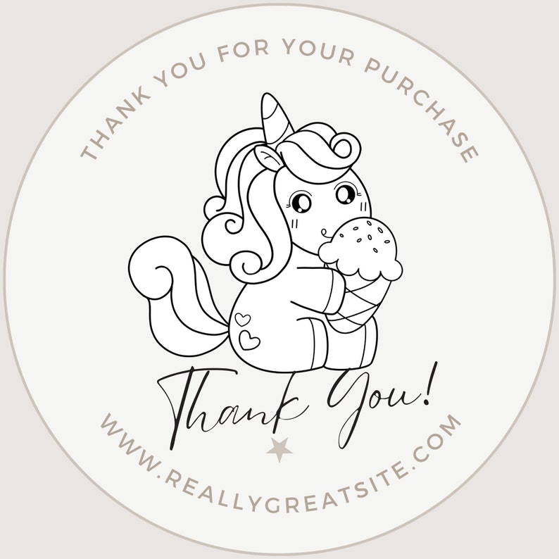 Unicorn Cartoon Clipart: Doodle Outline PNG (digital Download) - Etsy