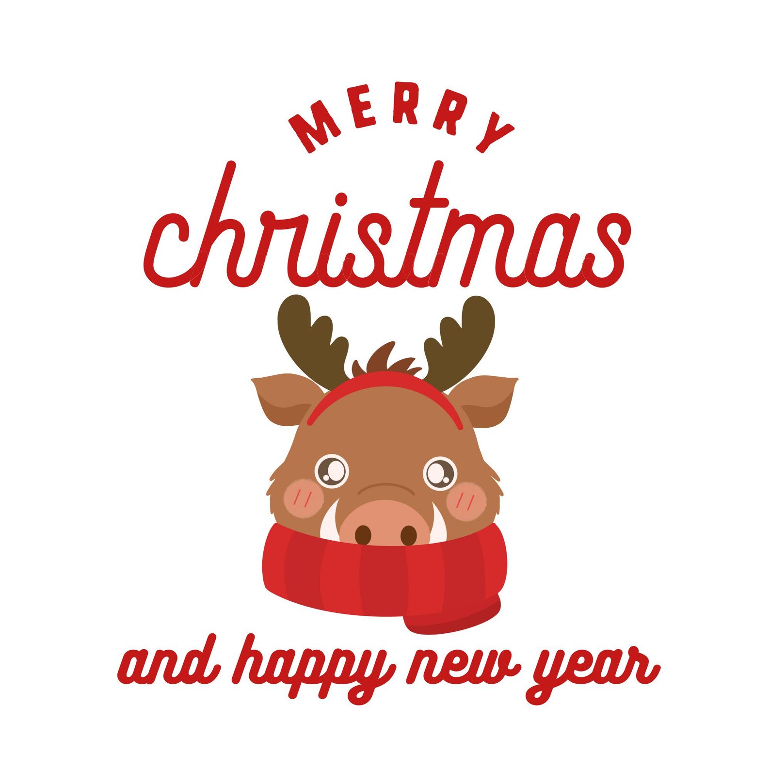 Hello Winter Animal Face Clipart, Christmas Animal Faces Clipart, Cute ...