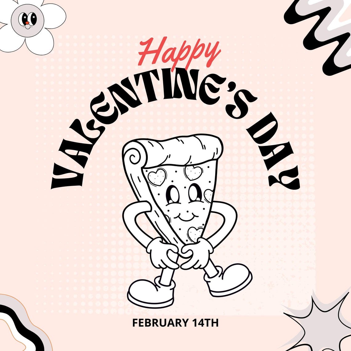 Retro Valentine Clipart: Groovy Valentines Doodle PNG (30 Files) - Etsy