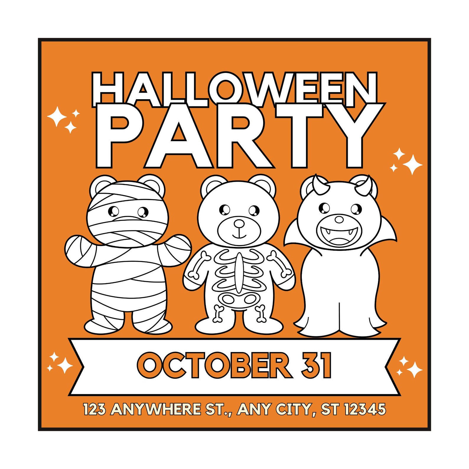 Cute Halloween Teddybear Clipart, Cartoon Teddybear, Doodle, Teddy ...