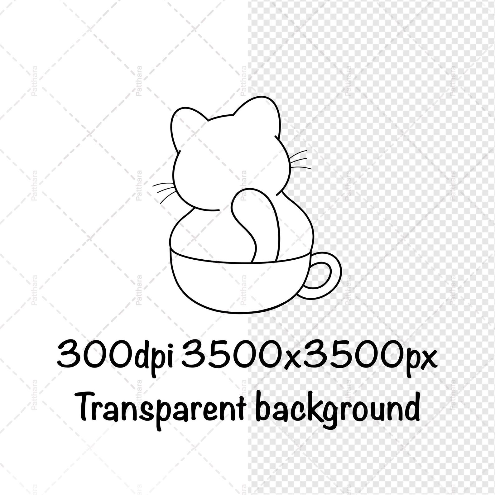 Cute Cat in Cup, Kittens, Cat Clipart, Cute Kittens With Actions, Cute ...